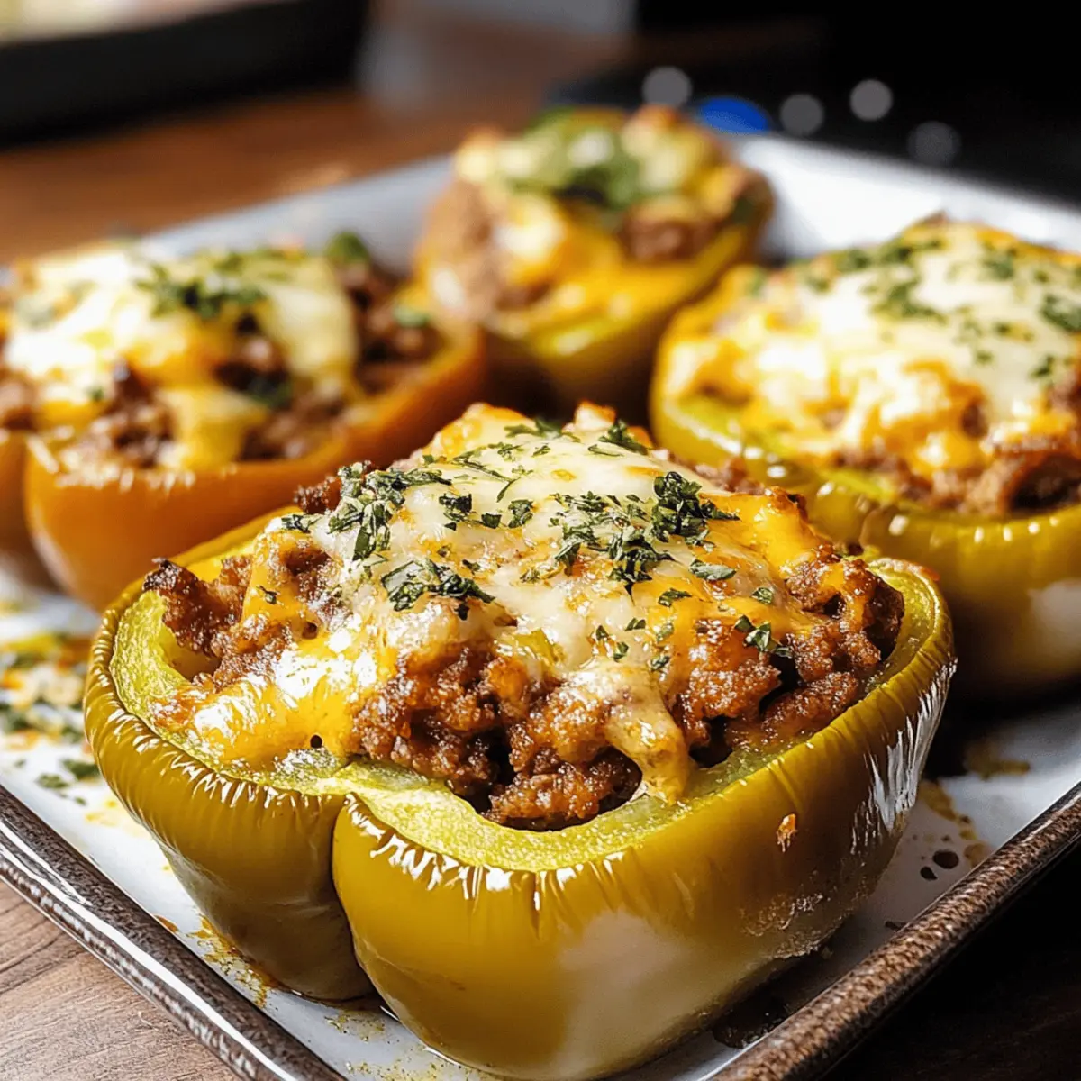 Easy Comforting Beefy Cheesy Stuffed Peppers