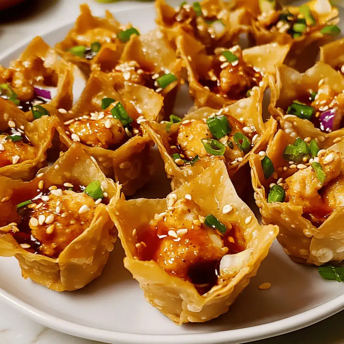 Irresistible Delicious Crispy Chicken Wonton Cups